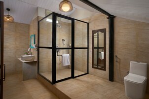 Quarto superluxo | Banheiro | Secador de cabelo, chinelos