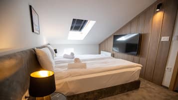 Quarto standard | 1 quarto, roupas de cama antialérgicas, camas com colchões pillow-top