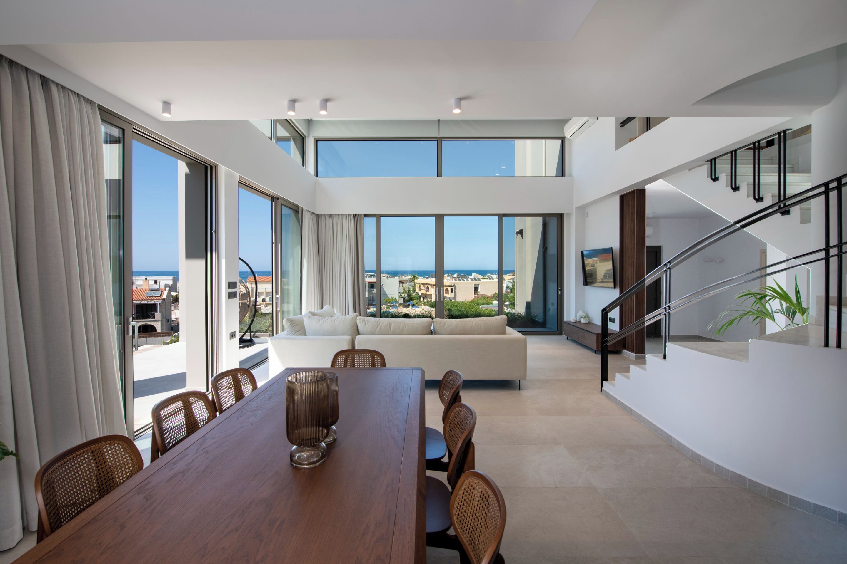 Villa Deluxe, piscina privativa, vista para o mar | Sala de jantar