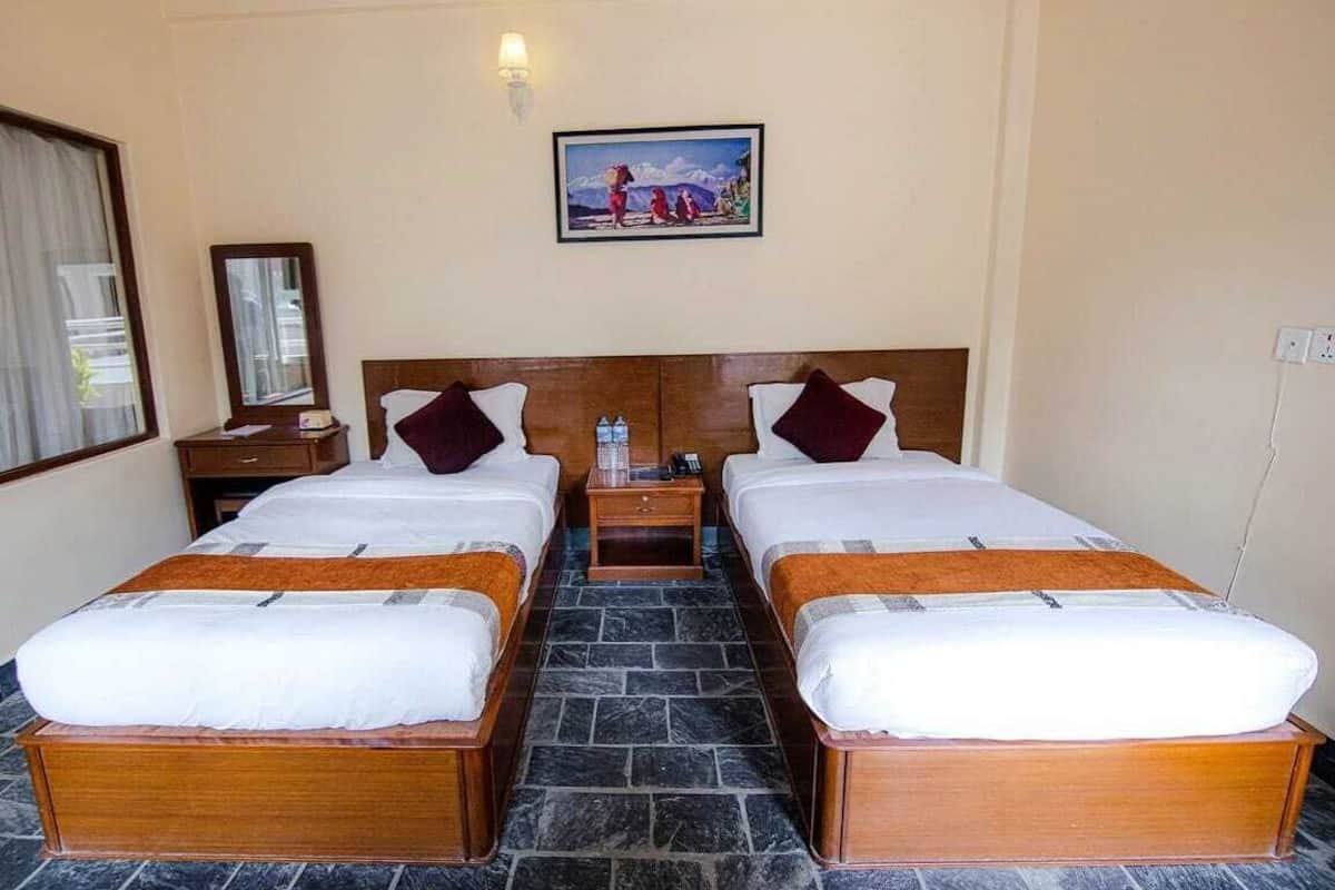 Quarto duplo luxo, 2 quartos | Roupas de cama premium, Wi-Fi de cortesia, roupa de cama