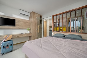 Suite-Estúdio Premium | Roupa de alta qualidade, camas de colchão pillowtop 