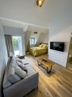 Estúdio, 1 cama queen-size e sofá-cama (5B) | Televisão