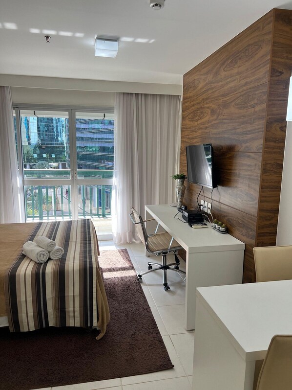 Apartamento | 1 quarto, roupas de cama premium, escrivaninha