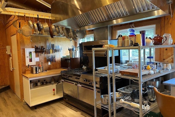 Minifrigorífico, um forno, uma máquina de lavar louça, uma torradeira