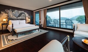 Suíte real, 1 cama King, terraço, vista para o oceano (Venus) | 1 quarto, frigobar, escrivaninha, espaço de trabalho para notebook