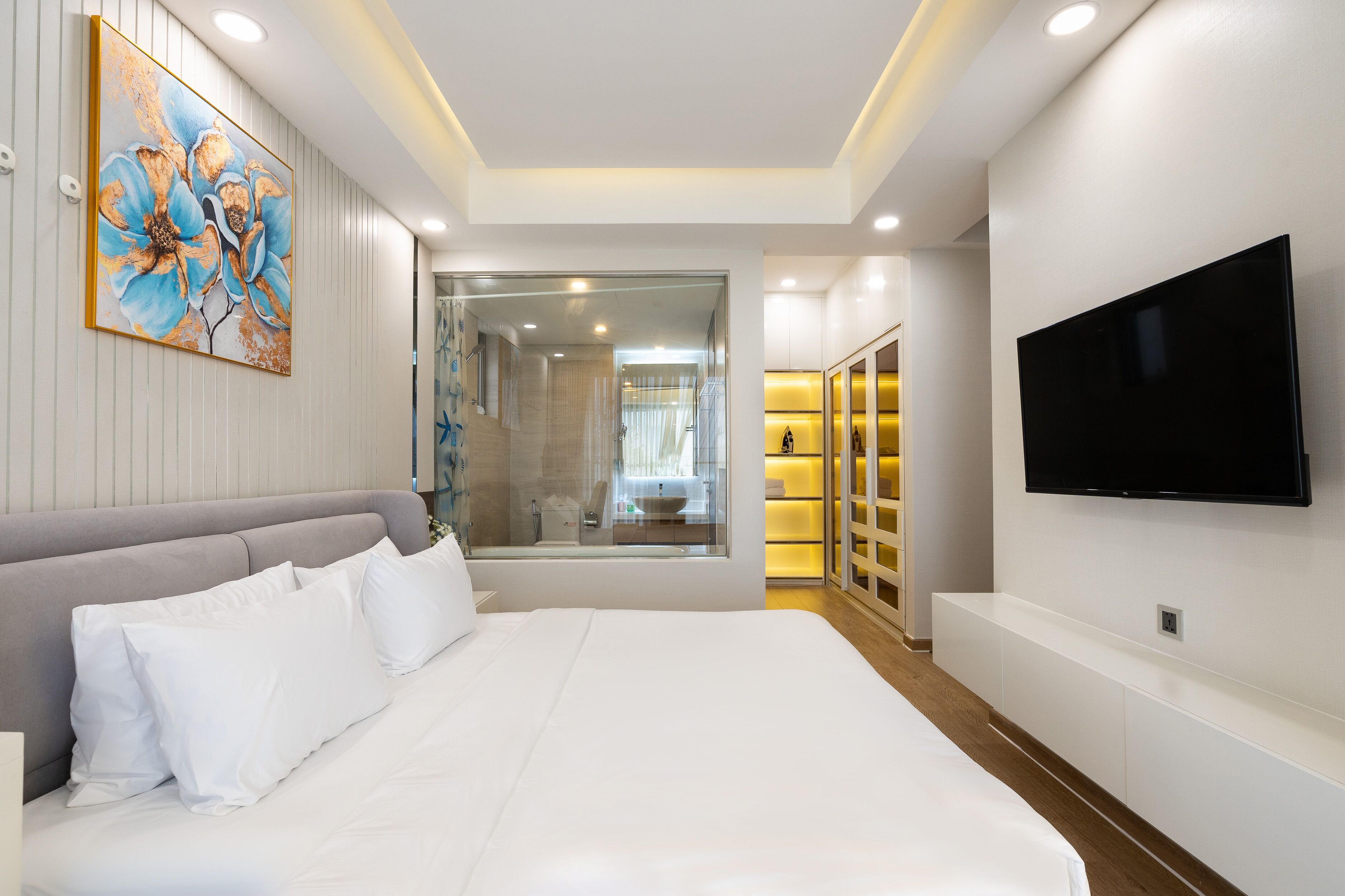 Apartamento panorâmico | Frigobar, individualmente decorados, individualmente mobiliados