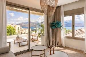 Suite Panorâmica, 1 quarto, vista para o mar | Sala de estar