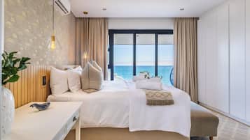 Penthouse Clássica, varanda, vista para o oceano | 1 quarto, roupa de alta qualidade, com decoração personalizada