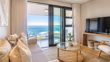 Apartamento de Luxo, varanda, vista para o mar | Vista do quarto