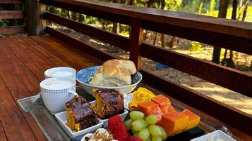 Chalé básico | Opções para refeição ao ar livre