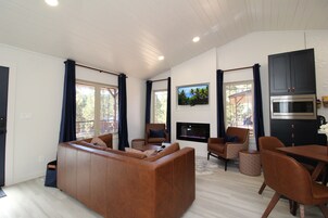 TV LED 36 polegadas com canais via satélite, lareira, Netflix