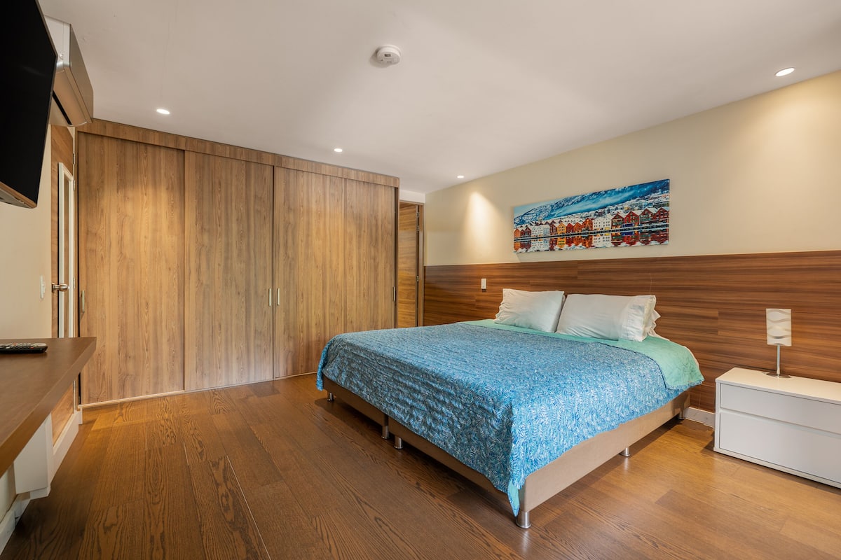 Apartamento (201) | 2 quartos, roupa hipoalergénica, cofre no quarto