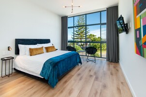 Suite Júnior, 1 cama king-size | Lençóis de algodão egípcio, roupa de alta qualidade 