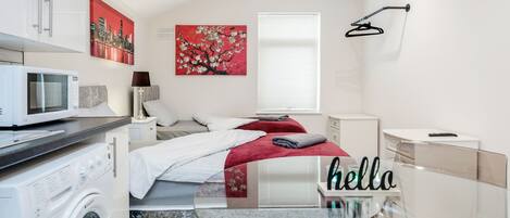 Estúdio | Ferro/tábua de engomar, Wi-fi grátis, roupa de cama fornecida