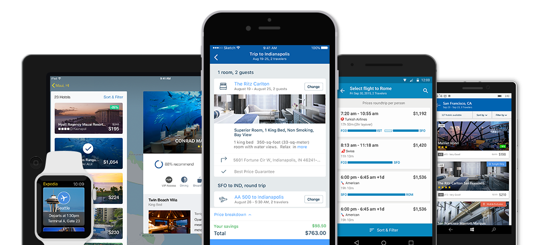 iPhone & Android Mobile App - Expedia Hotels