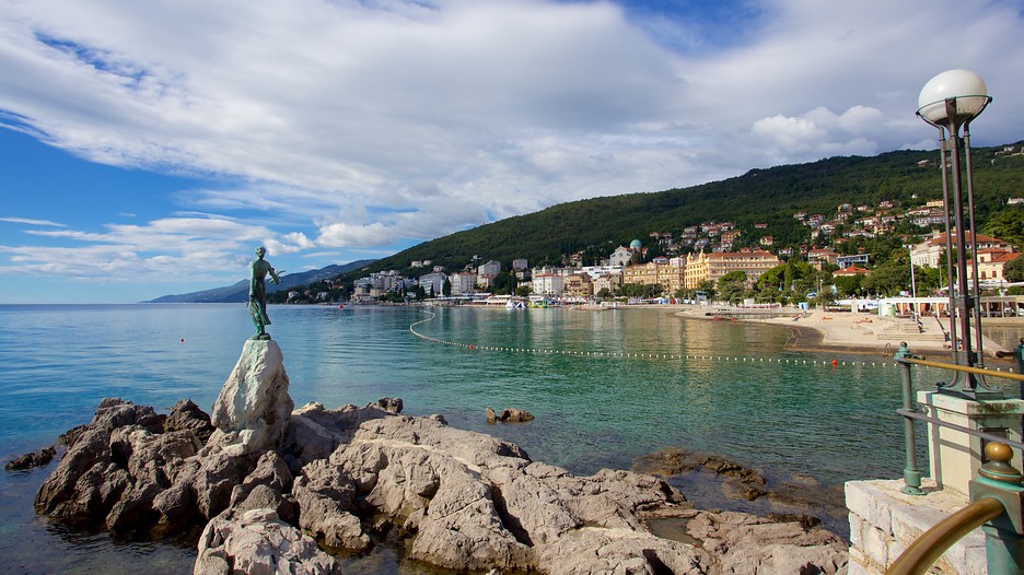 Erwin Pendel: Südstrand von Abazzia, 1911 (=South beach of Opatija ...