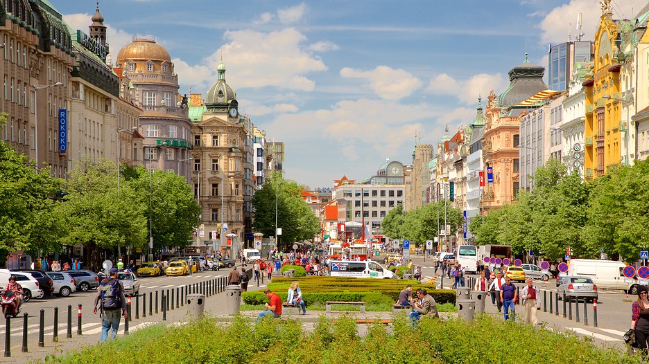 Wenceslas Square in Prague, | Expedia