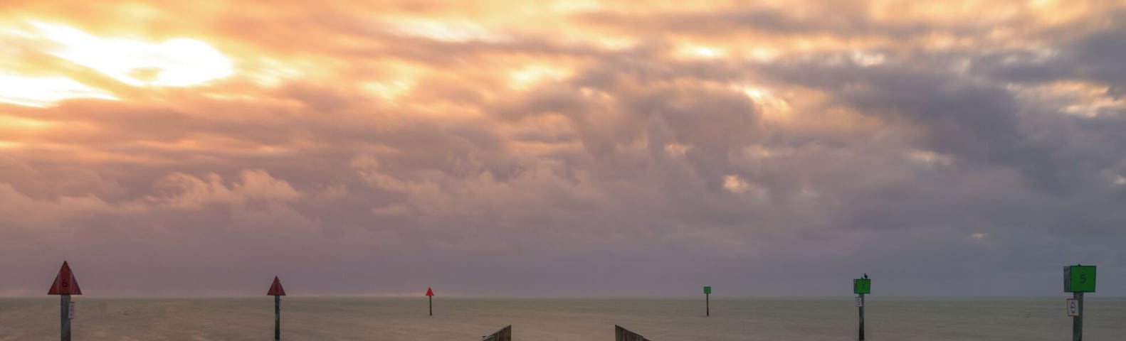 Inspired by @williamJones I went down to south Florida. I also went down to visit family :D. Granted, I had to capture a few landscapes along the way. 
I left Atlanta at 3:30 PM and got into Key Largo at 3:00 AM. Slept for a couple hours in my car and went in search of a sunrise. I hoped to find a dock falling into the water, but this was just as good. I also went from 37 degrees to 74 degrees. That was interesting.
