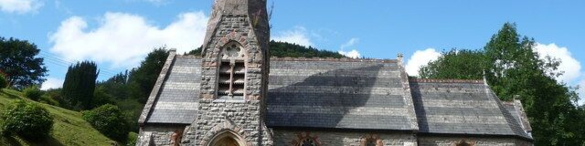 The front of St. Mary's church, Abbeycwmhir