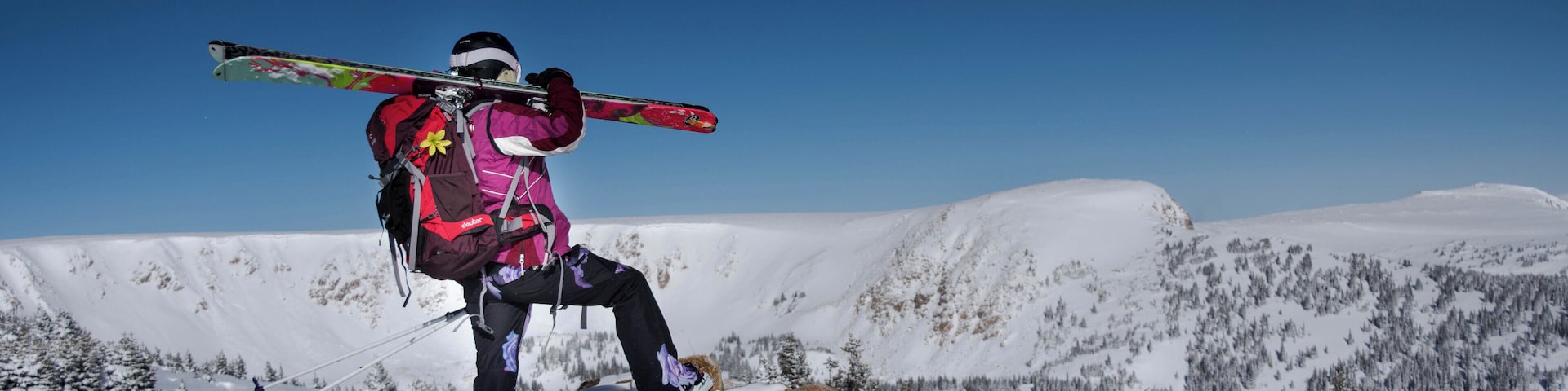 Blue bird skies and endless powder turns in the Colorado backcountry. #AboveItAll