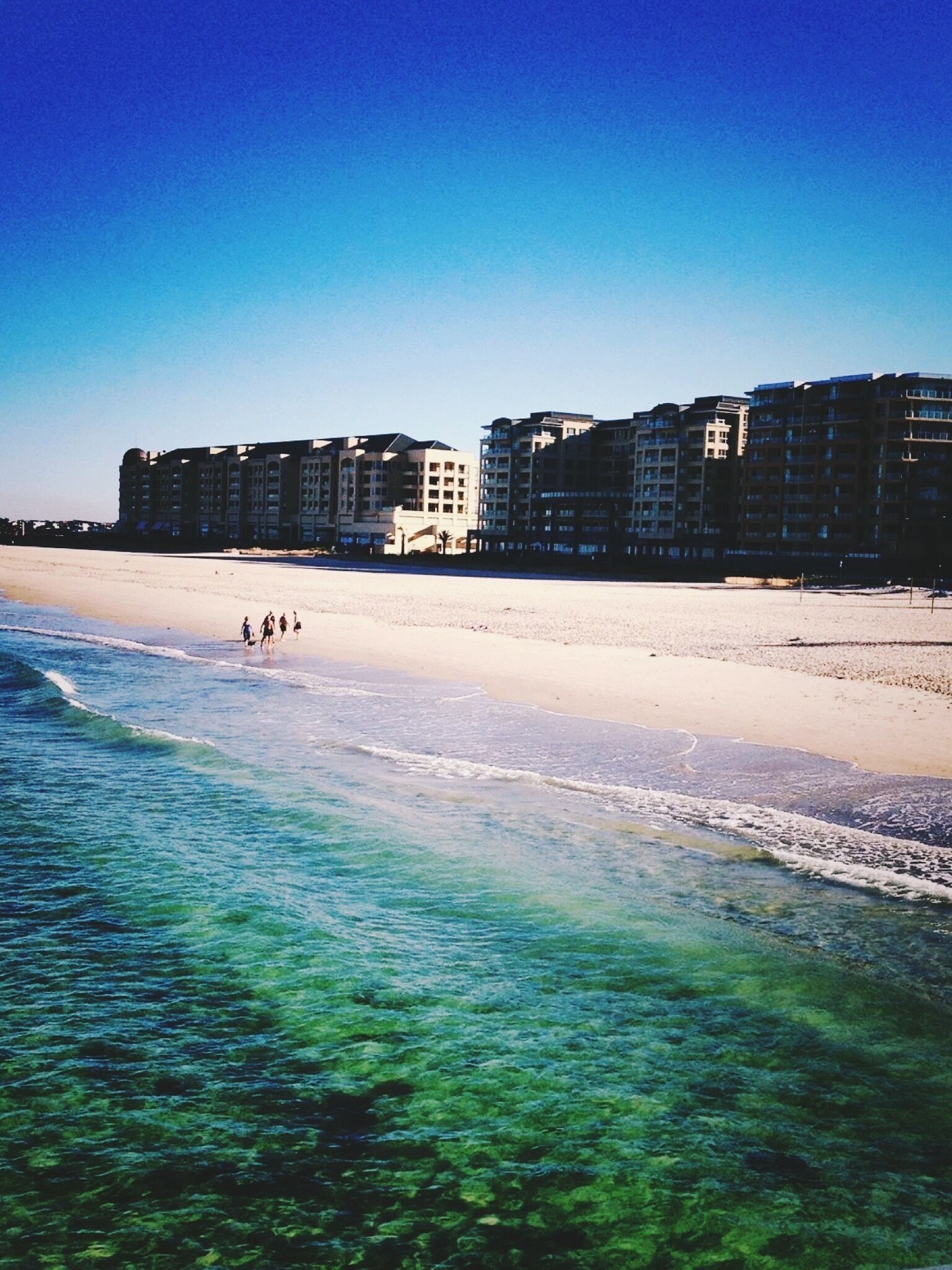 Glenelg beach, Adelaide South Australia. Plenty of places to shop, restaurants and great for a swim in summer. 
#Beach #Australia #Adelaide #Summer