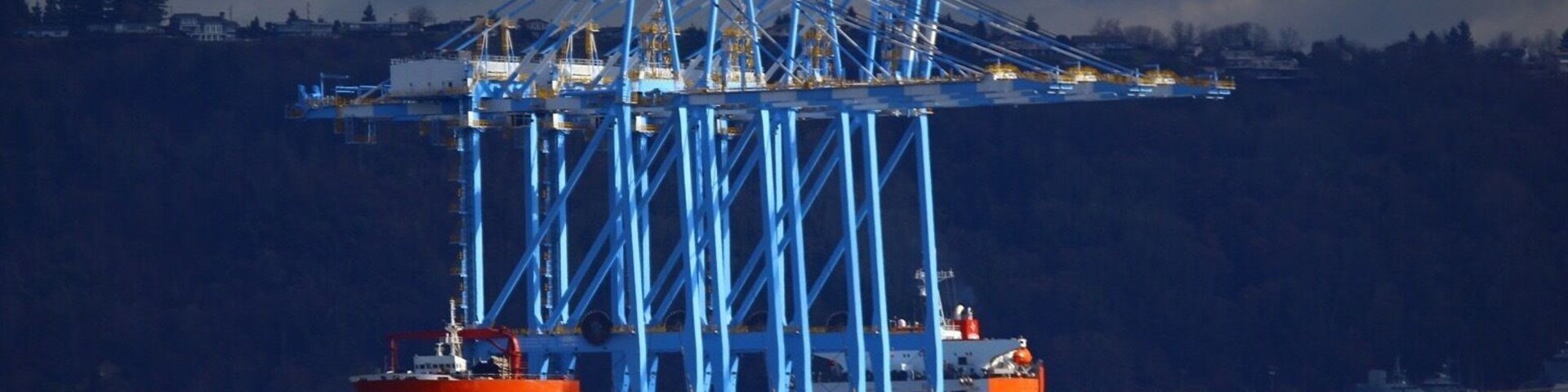 Massive new cranes for the ever busy Port of Tacoma