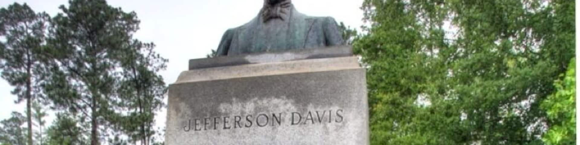 While driving down I-75 to Florida you may want to stop at this small county park. It is the location where the only Confederate president was captured by Union soldiers.
Some info:
Jefferson Davis Memorial Historic Site is a 13-acre state park located in Irwinville, Georgia that marks the site where Confederate President Jefferson Davis was captured by Union Army forces on May 9, 1865.
The museum features Civil War weapons, uniforms, artifacts and exhibits about Davis and the Confederacy.