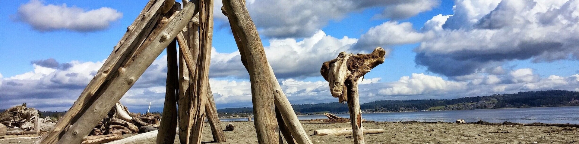 I stumbled upon this amazing little seaside park on Whidbey Island when I had some extra time on my hands. 
On a clear day you can see Seattle and I swear this is where sea forts go to be born. #beach #ocean #sand