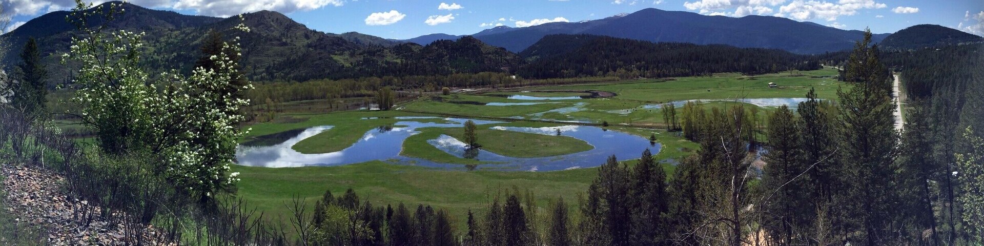 Out for a run along thee TCT overlooking the valley with the Granby River in the background.