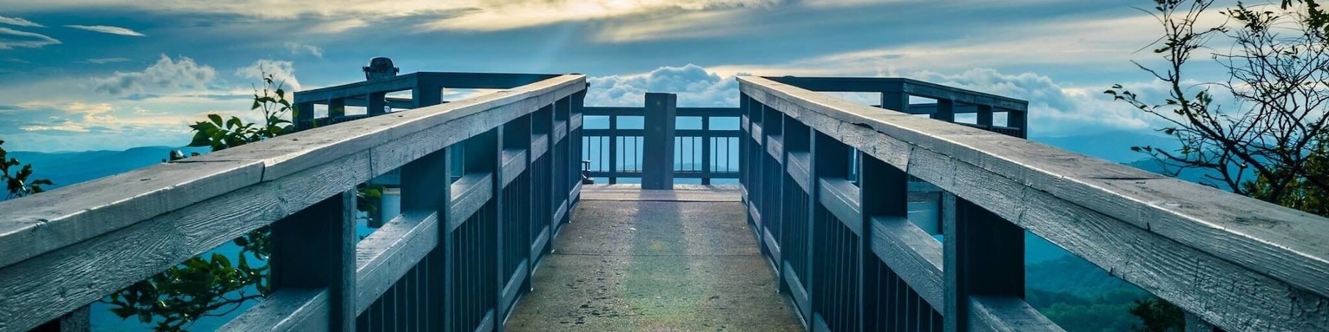 The view of the Observation tower at Blowing rock!