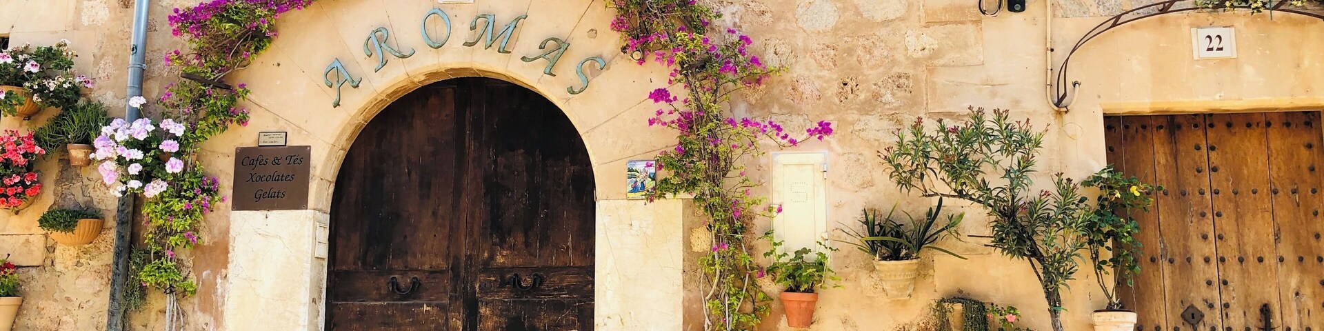 Did not get to eat here because we were there before they opened, but would love to go back and try it! Charming town of Valldemossa, Mallorca!