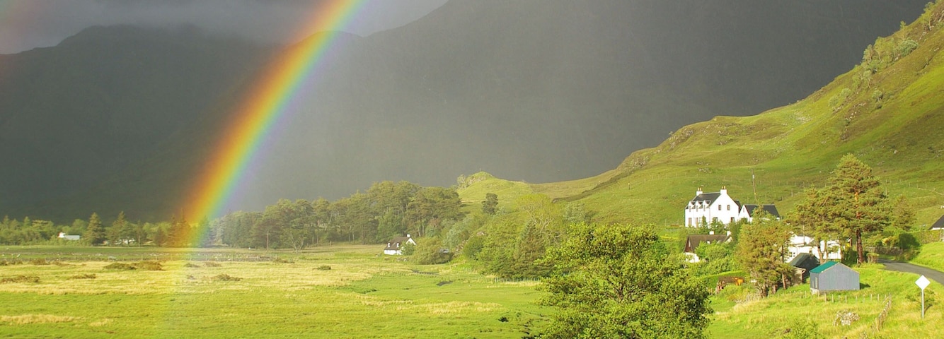 Rainbow in Morvich, Scotland.