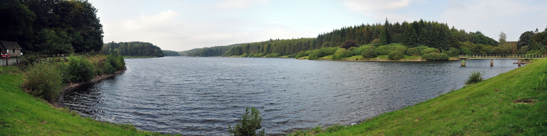 Kennick Reservoir on eastern Dartmoor as seen from the western edge of the dam.