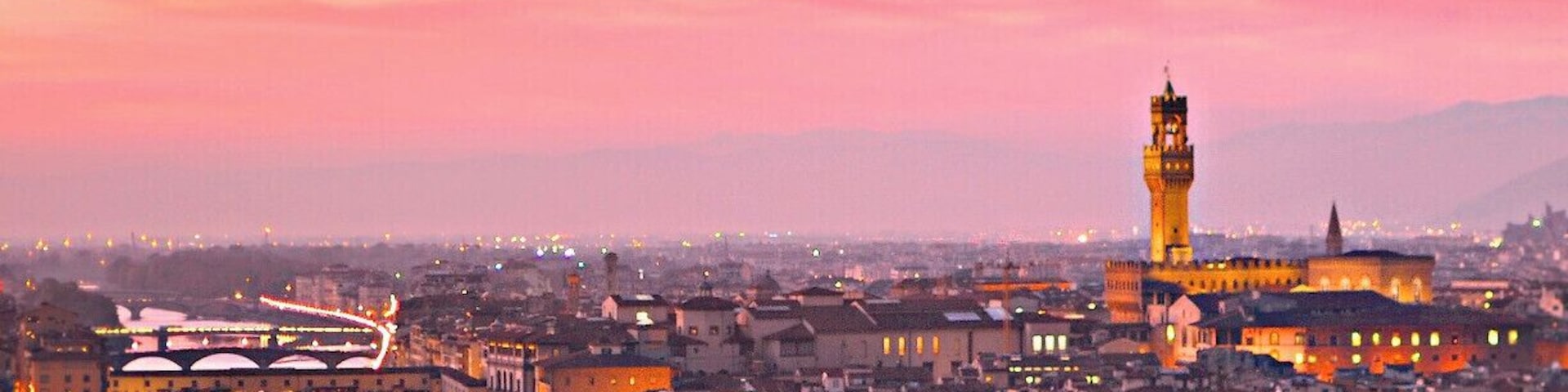 as the sky was changing with the evening, Florence was involved in beautiful colors