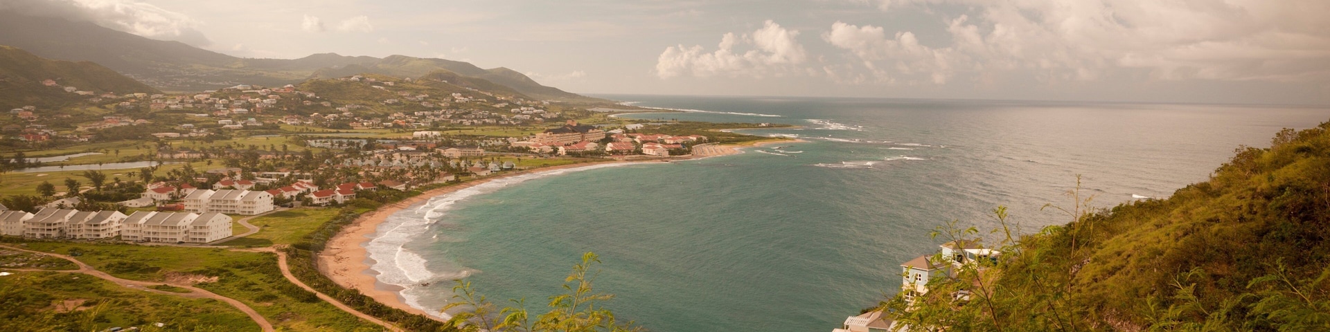 St. Kitts and Nevis showing landscape views, general coastal views and a coastal town