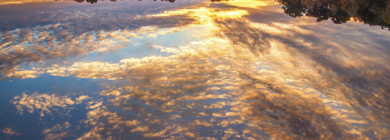 When the pond in Milton is glassy calm, the sunsets are amazing.