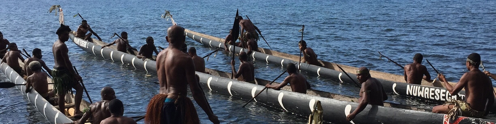 Canoes in Alotau, Papua New Guinea