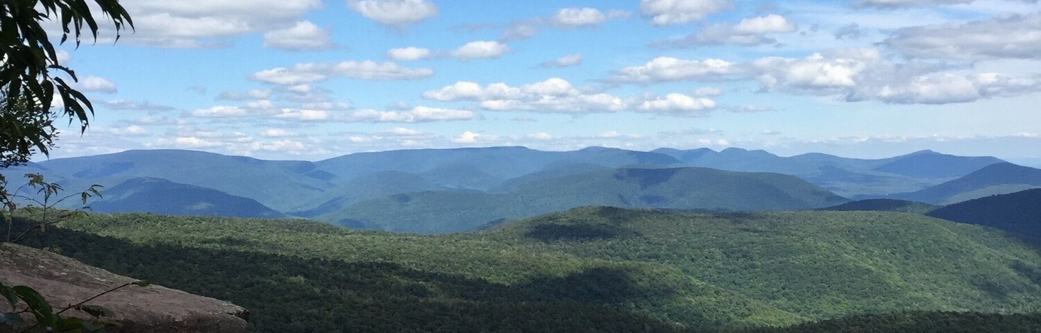 View from atop the giant ledge in the Catskill mountains of New York !!