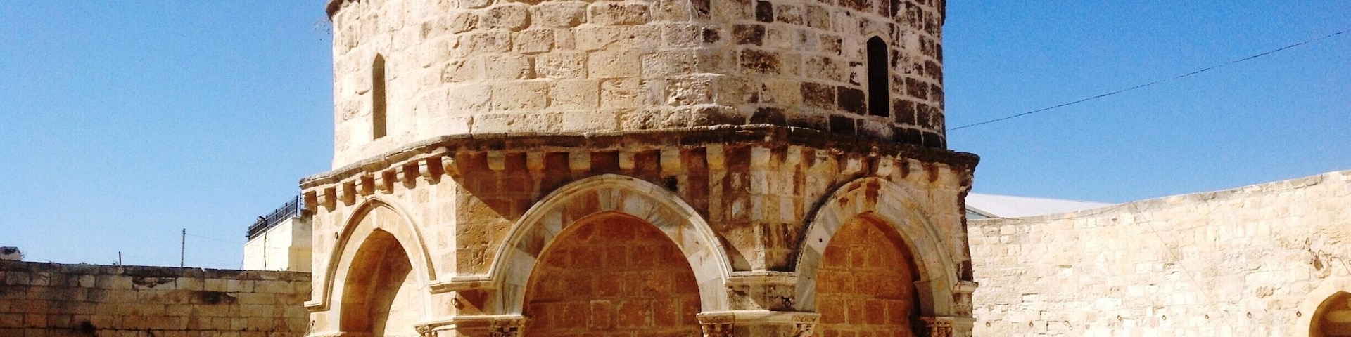 The Bible tells us that Jesus ascended back to heaven from the Mount of Olives. This small chapel on the very top of the mountain celebrates this event.