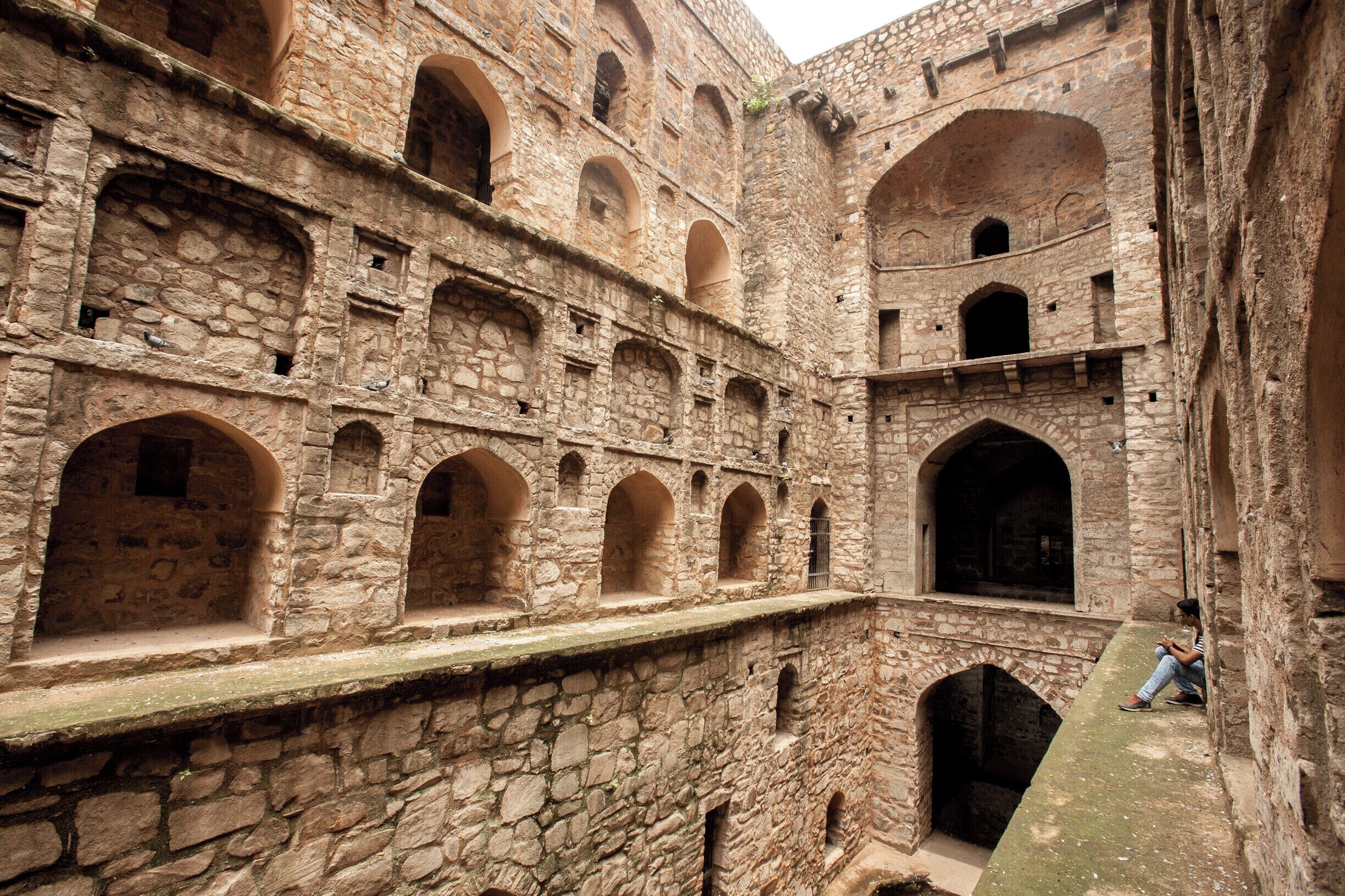 Agrasen's Baoli (stepwell) is located minutes from Connaught Place in New Delhi. You can read more about it here:
https://blog.joemurrayphoto.com/2018/02/15/angrasensbaoli/