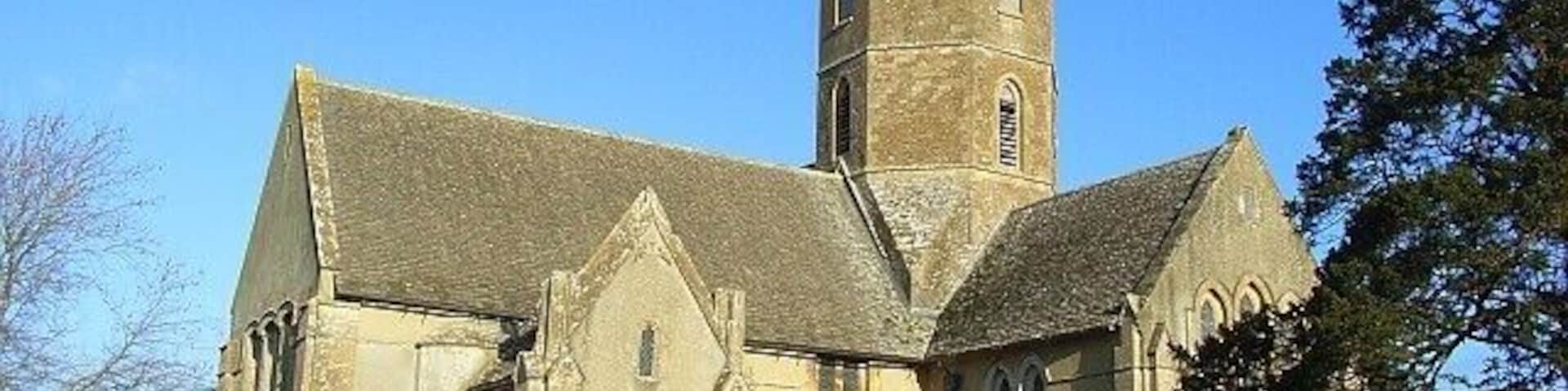 St Mary's parish church, Uffington, Oxfordshire (formerly Berkshire), seen from the southwest