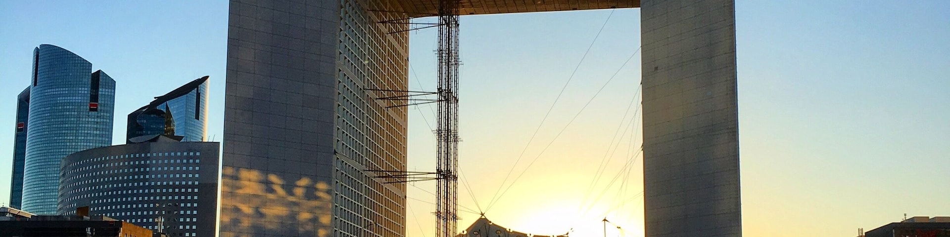 You can see the Grand Arch of La Défense towering over the business district from the Arc De Triomphe #grandarch #ladefense #businessdistrict #manmade #paris #france #lifeatexpedia