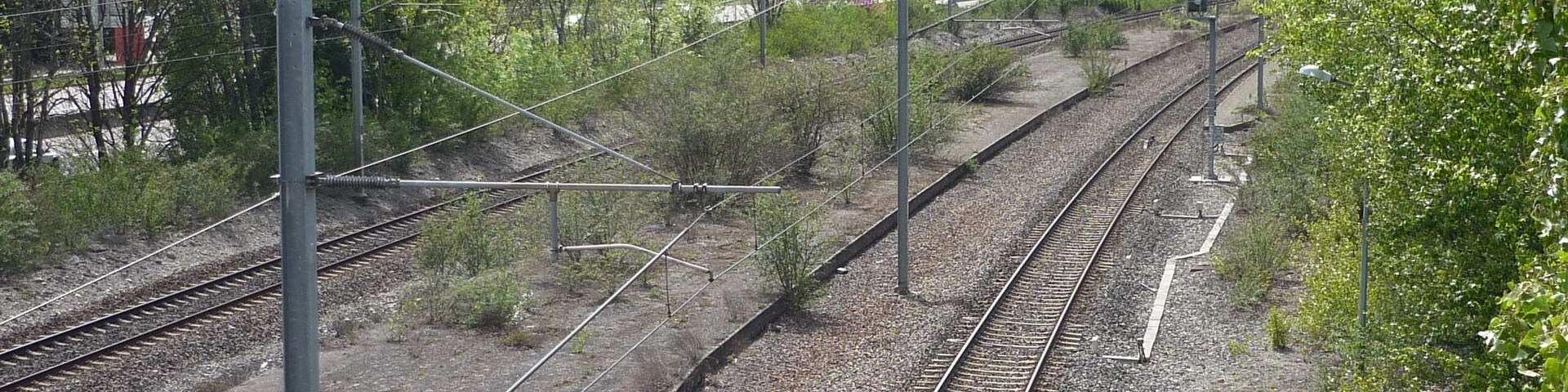 Remnants of Grenoble-Olympique train station, Eybens, Isère, France