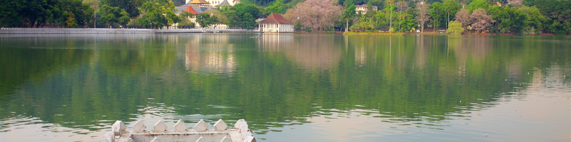 Kandy caracterizando uma casa e um lago ou charco