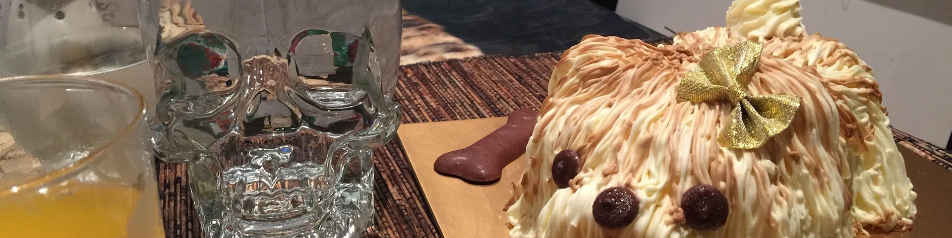 White Chocolate Puppy Cake and Dan Aykroyd's Crystal Skull Vodka #delicious