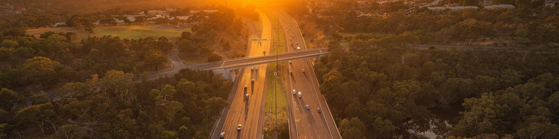 Sunrise over Eastern Freeway, Melbourne