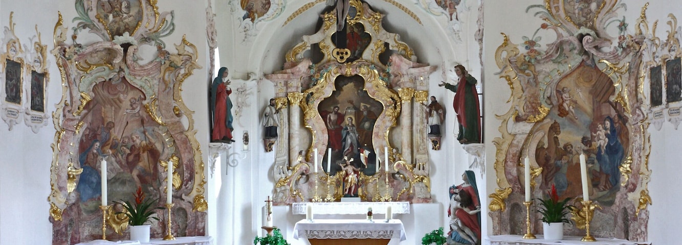 Kath. Filialkirche Allerheiligste Dreifaltigkeit in Dietershofen, Gemeinde Buch; Innenansicht