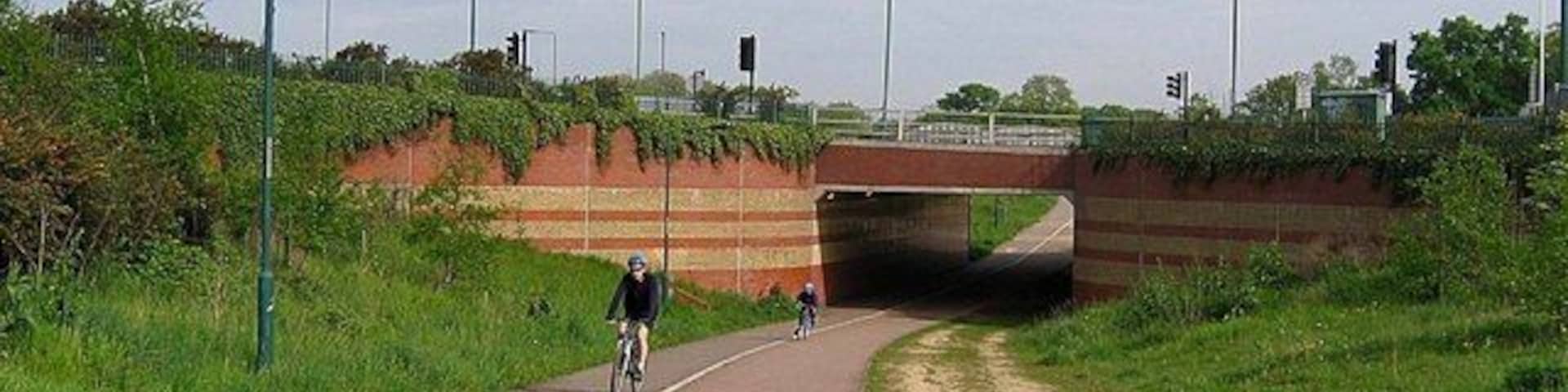 Cycle Path beneath Green Man Interchange