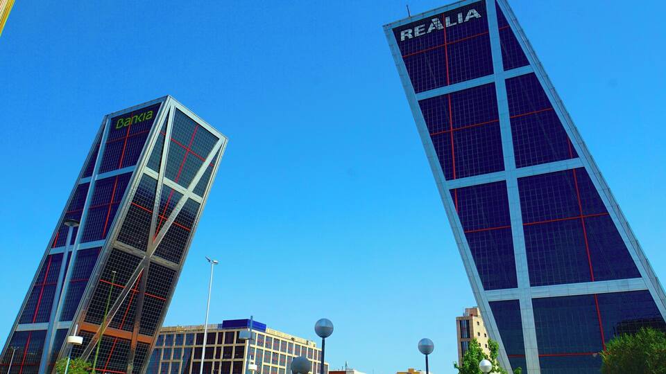 The Gate of Europe towers (Spanish: Puerta de Europa), also known as KIO Towers (Torres KIO) The Gate of Europe towers (Spanish: Puerta de Europa), also known as KIO Towers (Torres KIO)