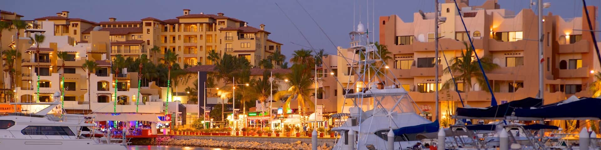 Mexico which includes a bay or harbor, a coastal town and night scenes